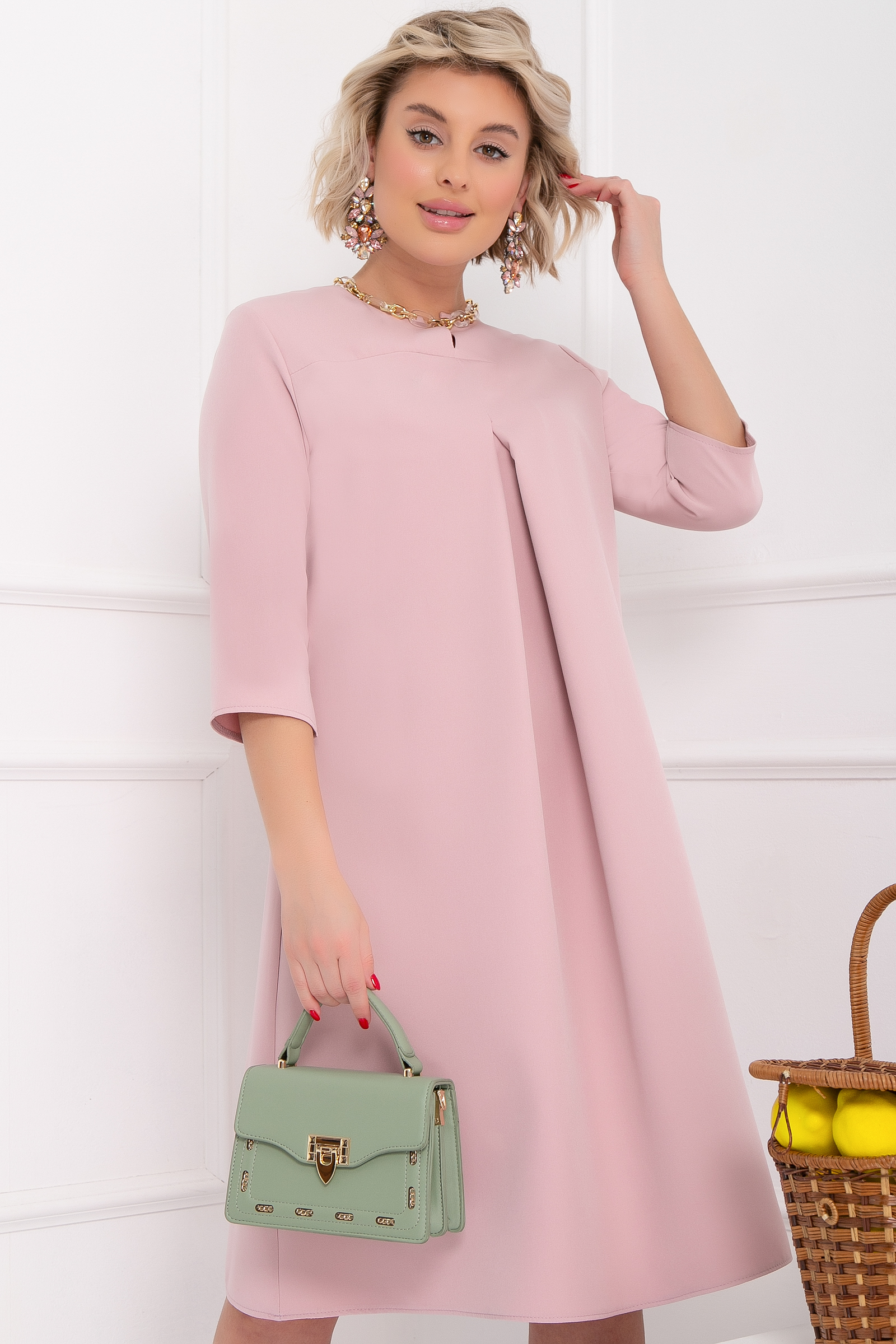 Платье Bellovera 374729 пудровый купить с доставкой по России | BelaRosso-shop.ru